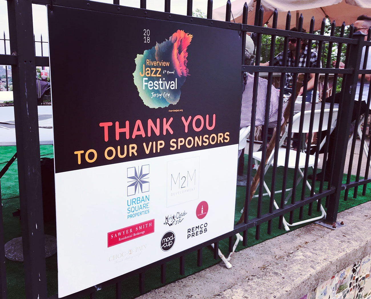 Riverview Jazz Festival: VIP Section Rigid Sign with Grommets | Remco Press